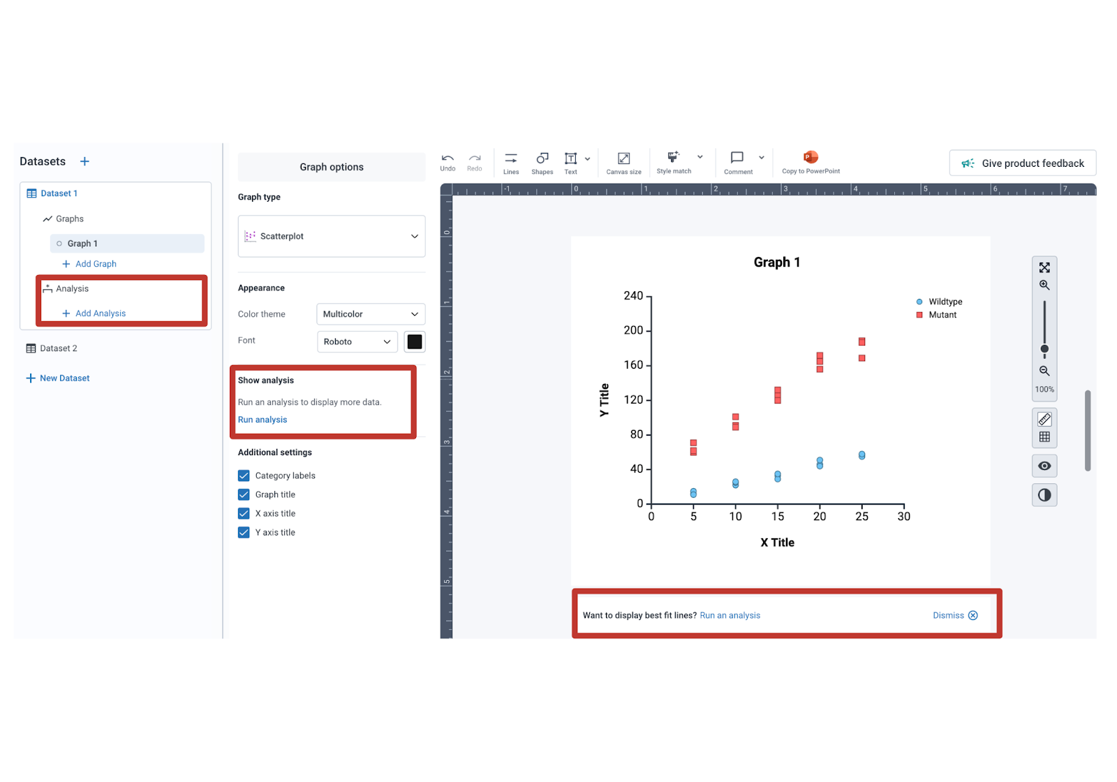 How to plot and analyze continuous (XY) data in BioRender Graph – BioRender Help