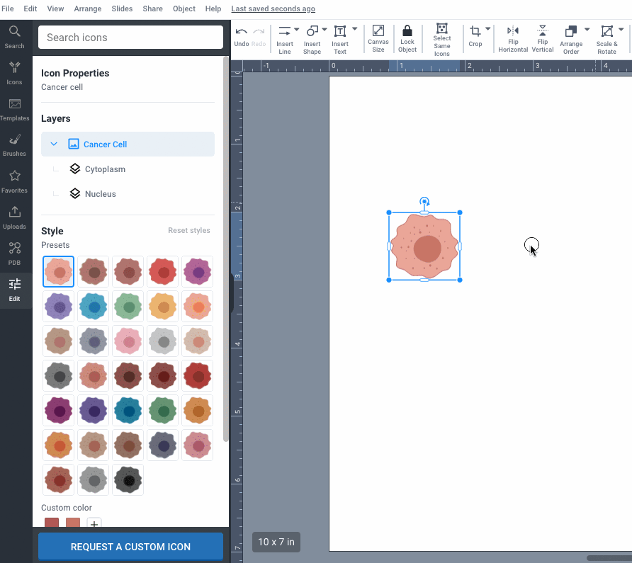 Change an icon's color – BioRender Help